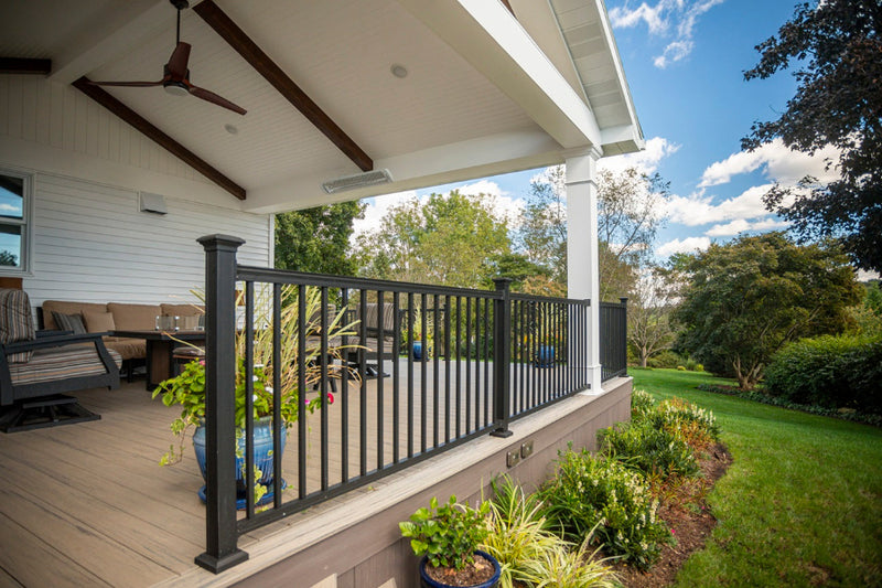 Keylink American Series Aluminum Railing - Textured Black | The Deck Store