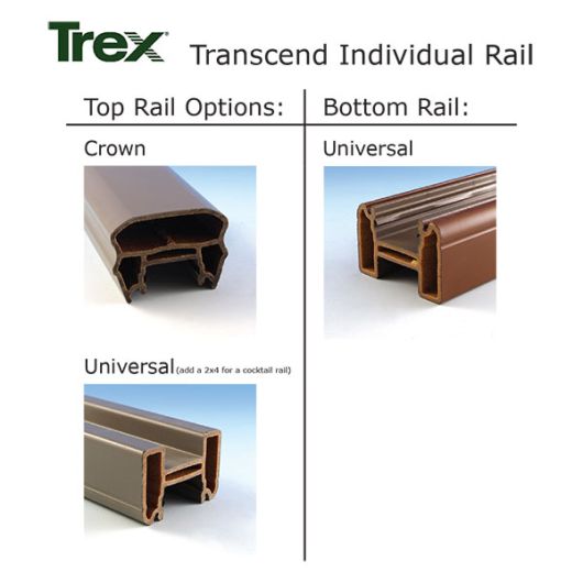 Trex Transcend® Crown Top Rail | The Deck Store